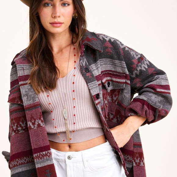 Aztec | Jackets & Coats | Aztec Shirt Jacket | Poshmark